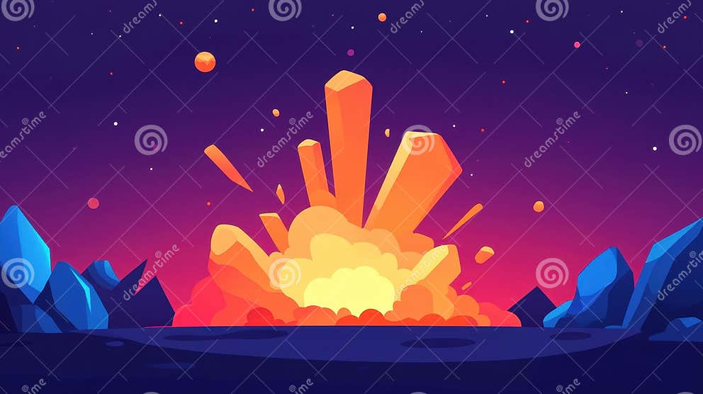 Dynamic Lava Explosion Backdrop Featuring Vibrant Colors and Textures ...