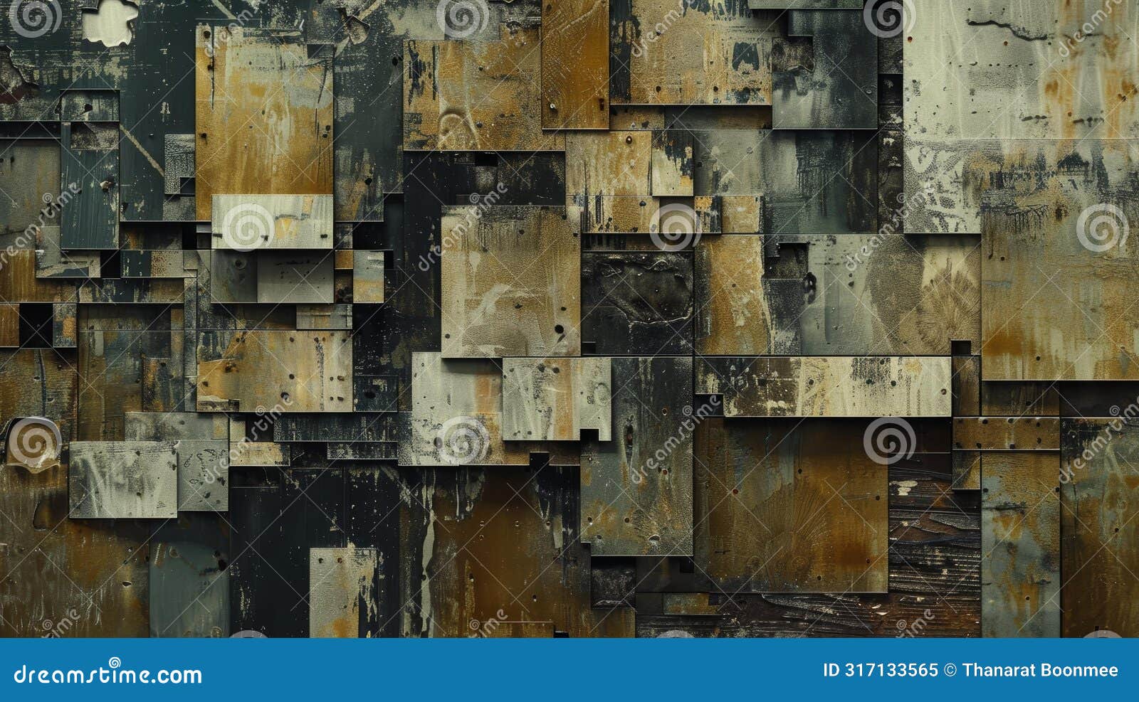 Dynamic Layered Collage Template Staggered Rectangular Photos for Depth ...