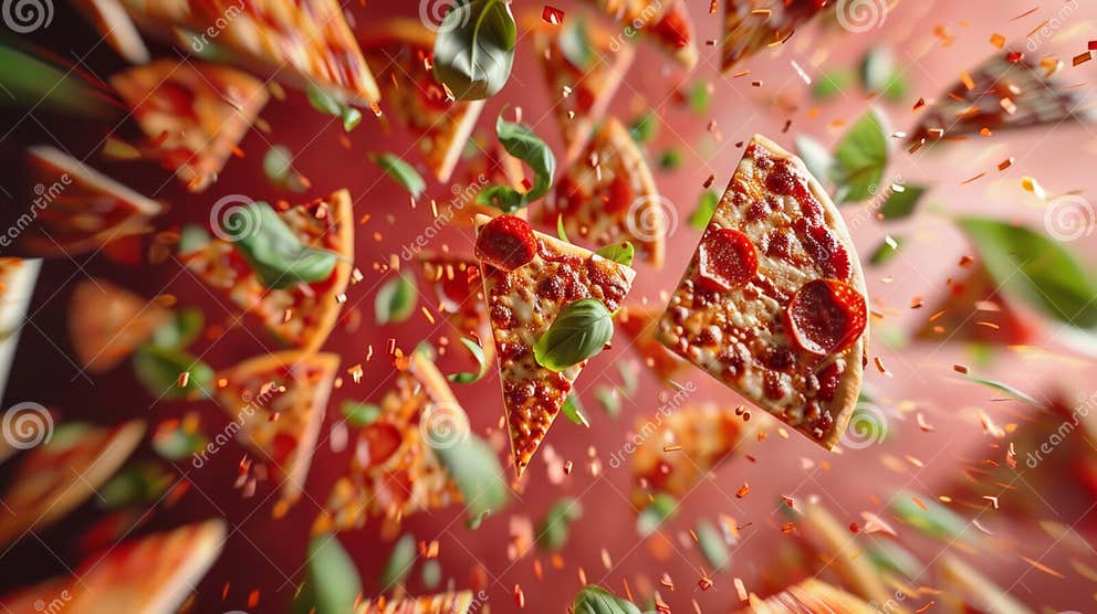 Dynamic Layout of Rotating Pizza Slices in a Dynamic Pattern Stock ...