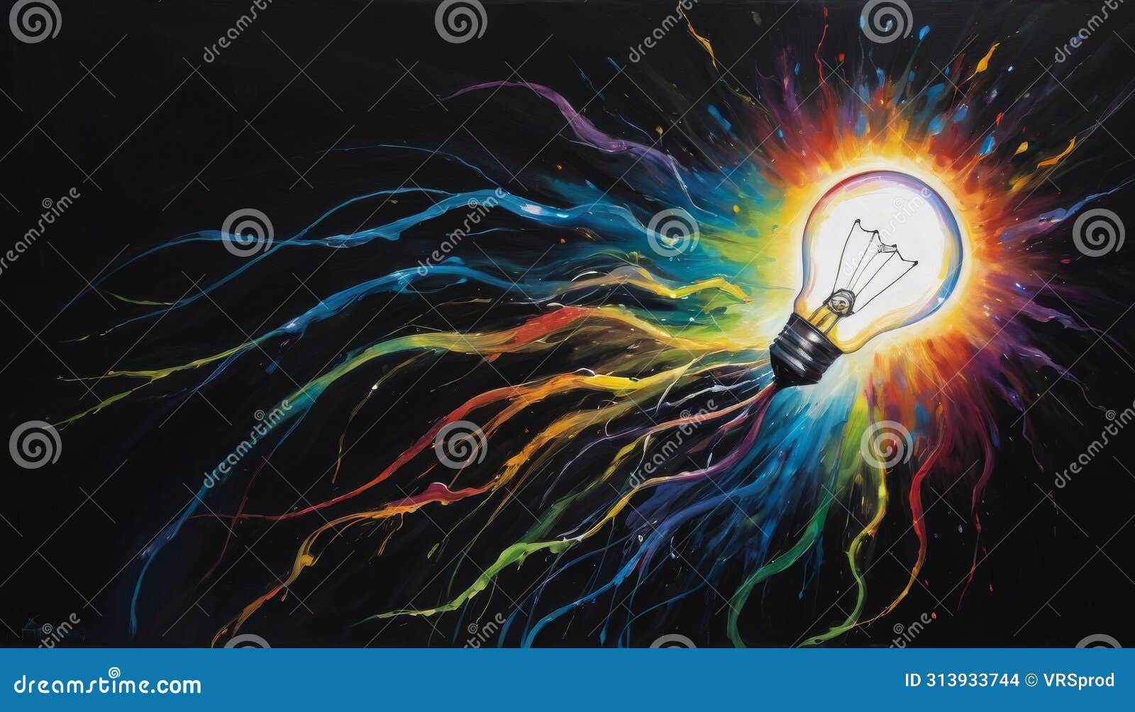 Dynamic Light Bulb Explosion Stock Photo - Image of intense, abstract ...