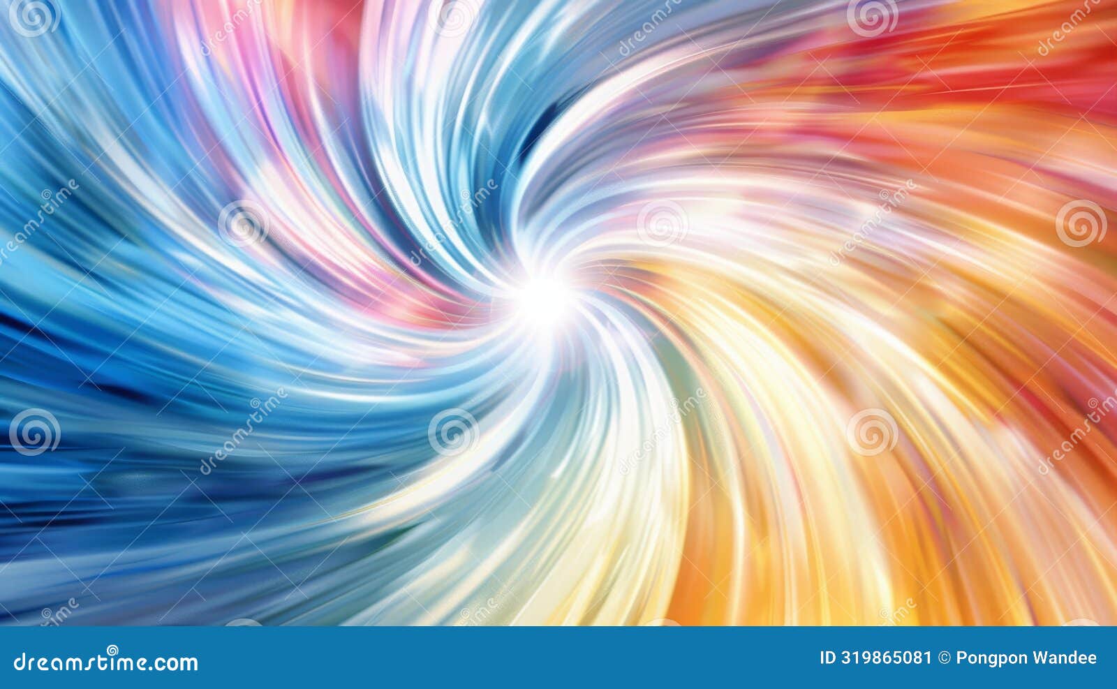 A Dynamic Light Effect a Vibrant Swirl of Colors with a Bright Light ...