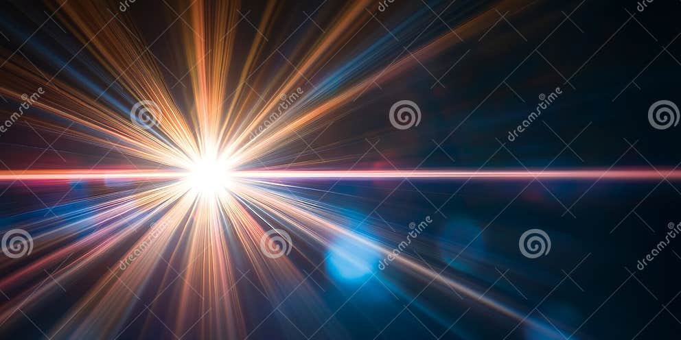 Dynamic Light Rays Bright Starburst Speed Energy Abstract Background Stock Illustration ...