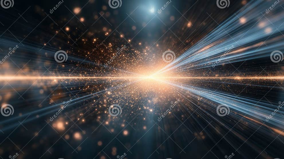 Dynamic Light Rays Converge Towards a Bright Core, Creating a ...