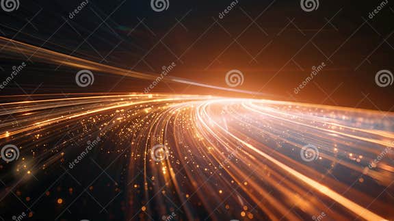 Dynamic Light Streaks in Motion Abstract Futuristic Background with ...