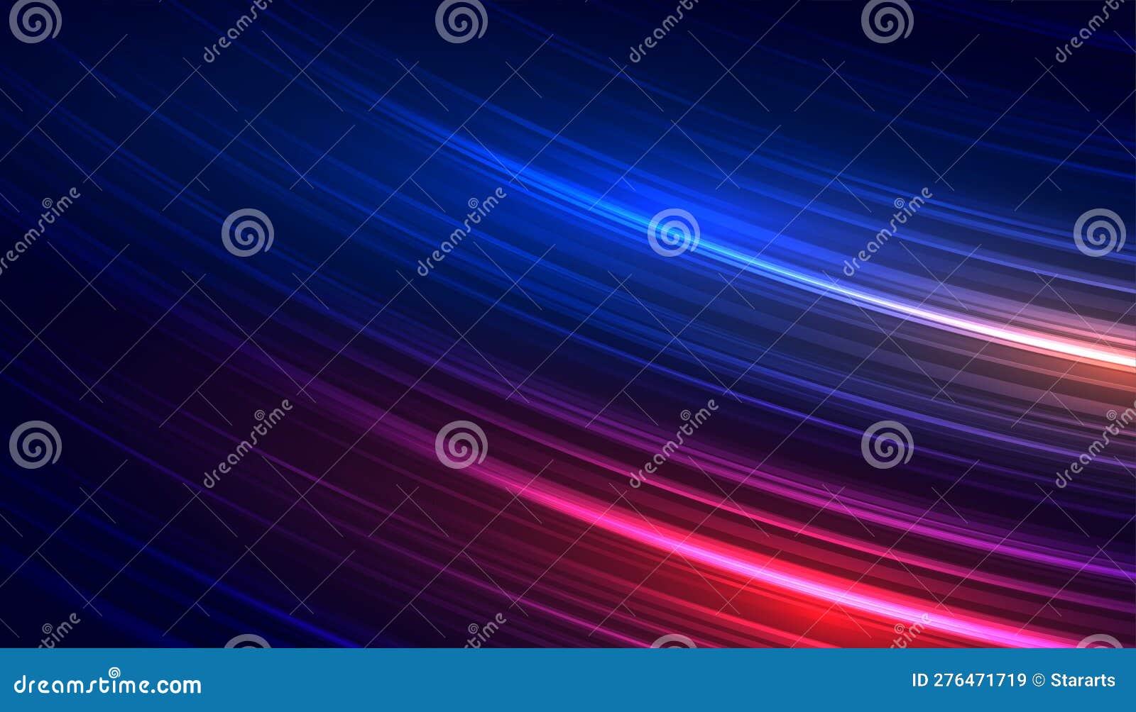 Dynamic Light Trails Banner with Speed Effects Stock Vector ...