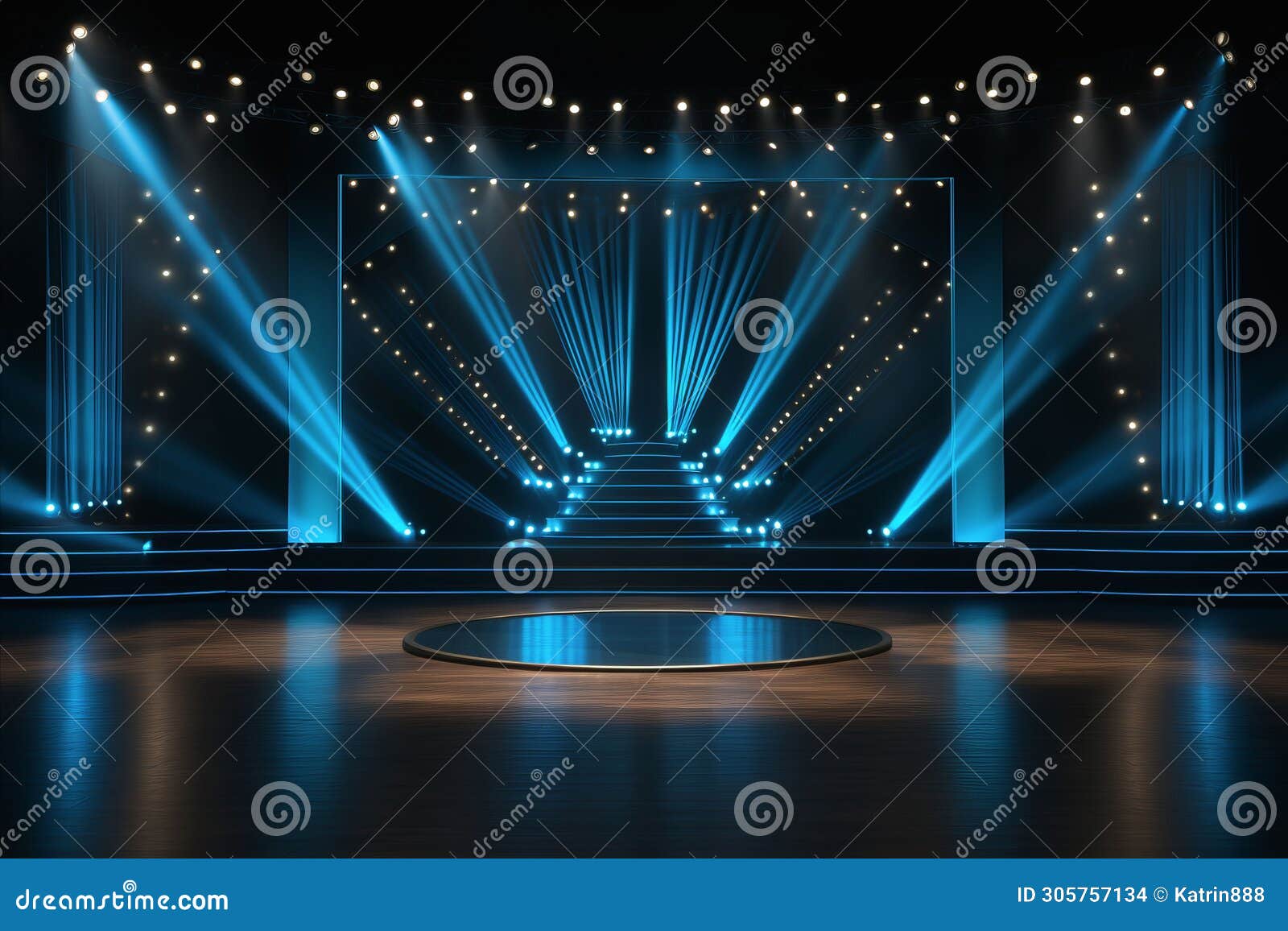 Dynamic Lighting and Atmospheric Effects on Vibrant Stage with Vector ...