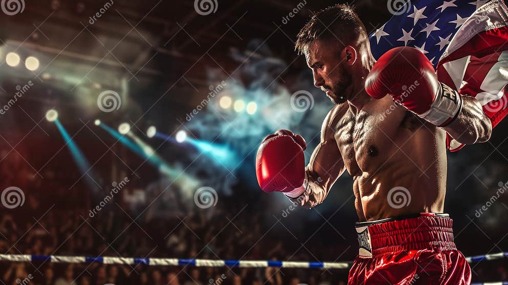 Dynamic Lightweight Boxing Match: Power and Determination in Action ...