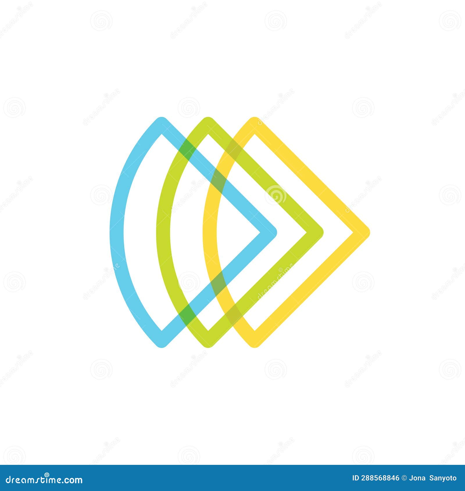 Green Blue Transparent Dynamic Line Abstract Logo Stock Vector ...