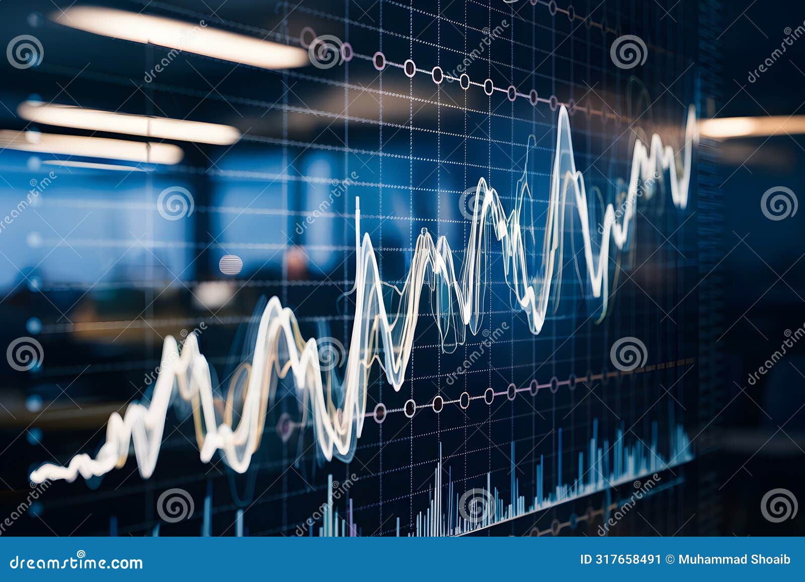 Dynamic Line Graphs on Digital Screen in Professional Setting with ...