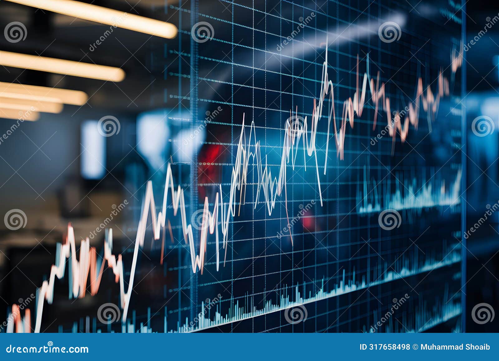 Dynamic Line Graphs on Digital Screen in Professional Setting with ...