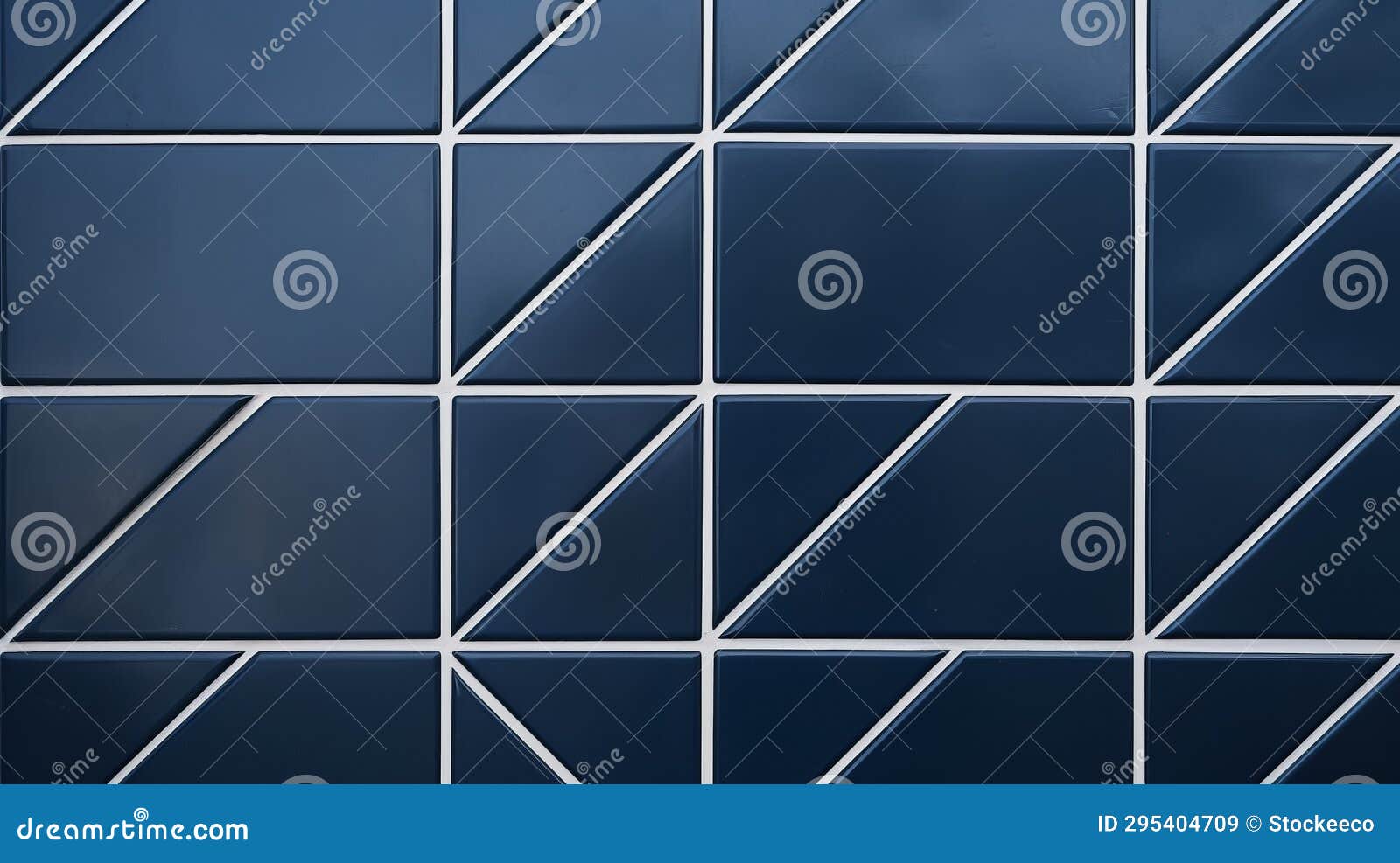 Dynamic Linear Compositions: Navy Tile Wall with Chequered Mosaic ...