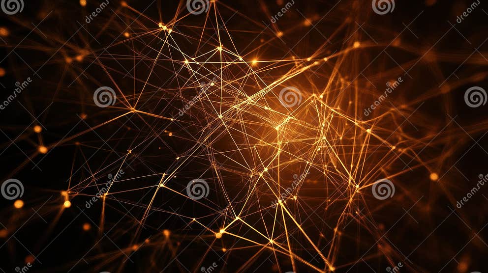 Dynamic Lines Form an Open Network Symbol, Featuring Connecting Nodes ...