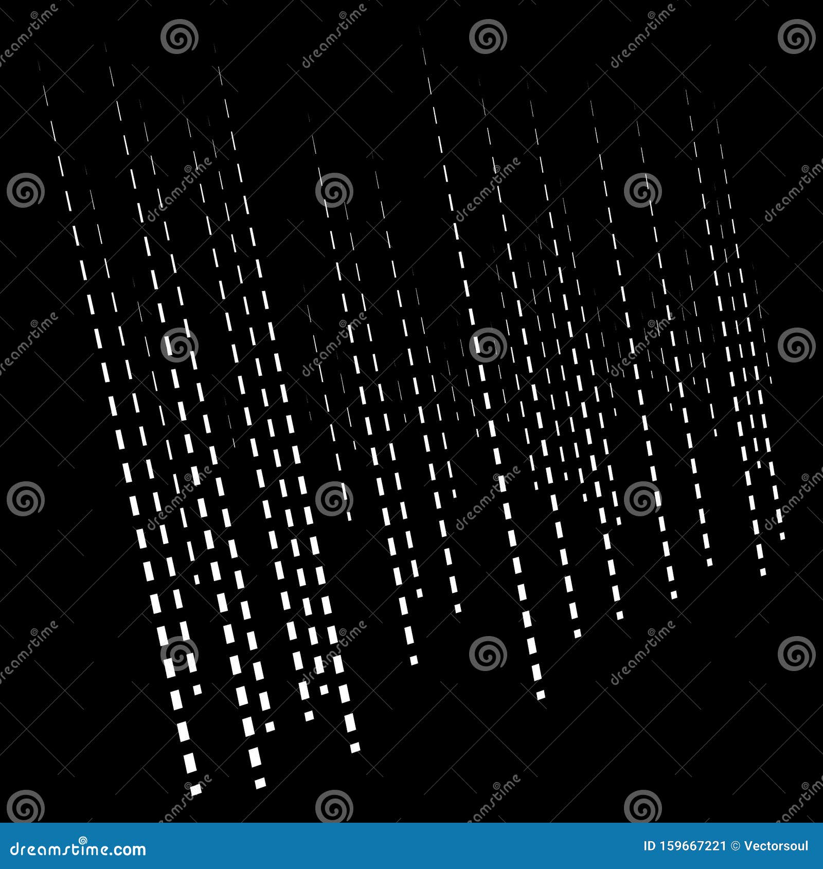 Dynamic Lines Pattern. Stripes Half-tone Element. Dashed, Segments ...