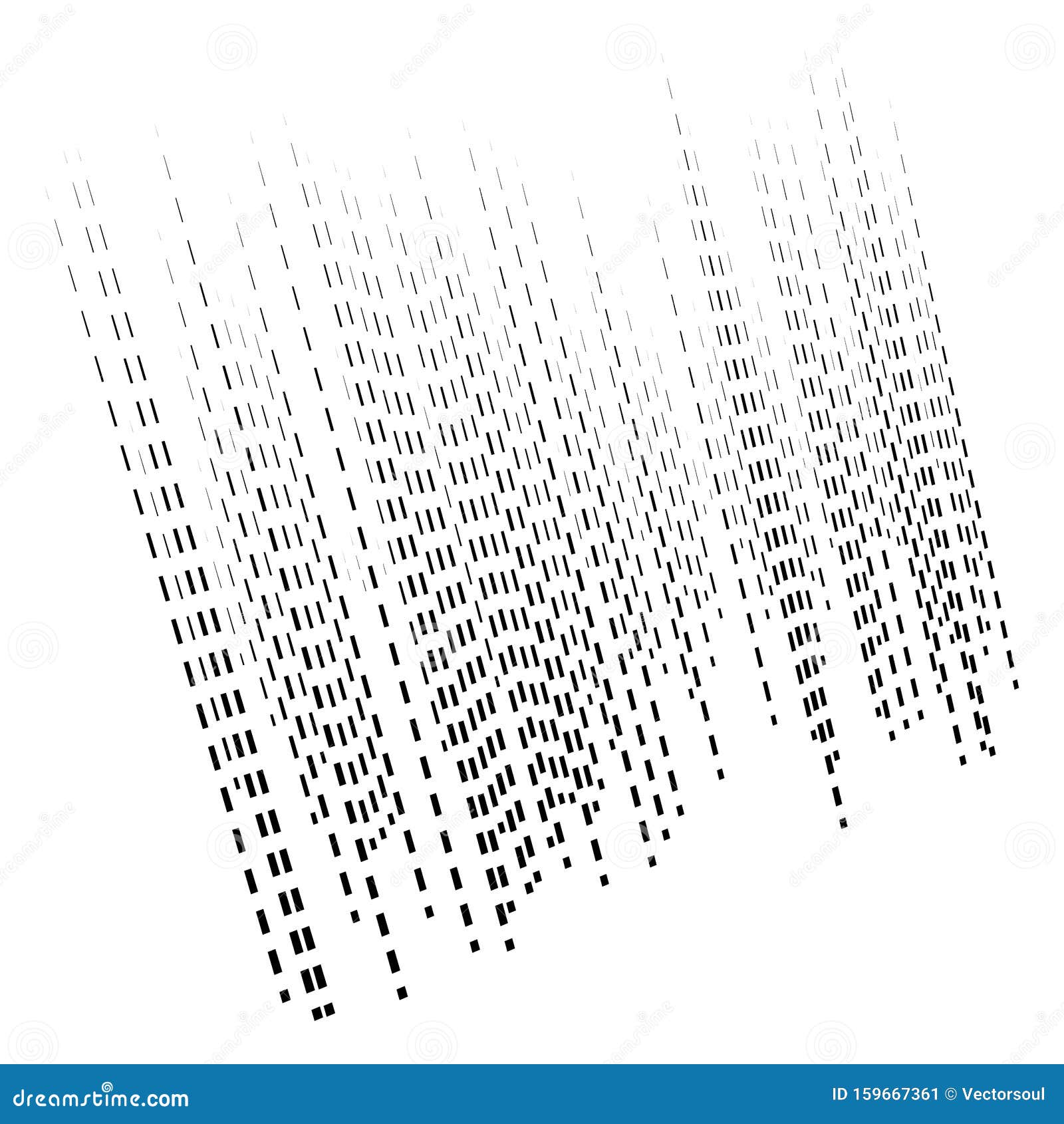 Dynamic Lines Pattern. Stripes Half-tone Element. Dashed, Segments ...