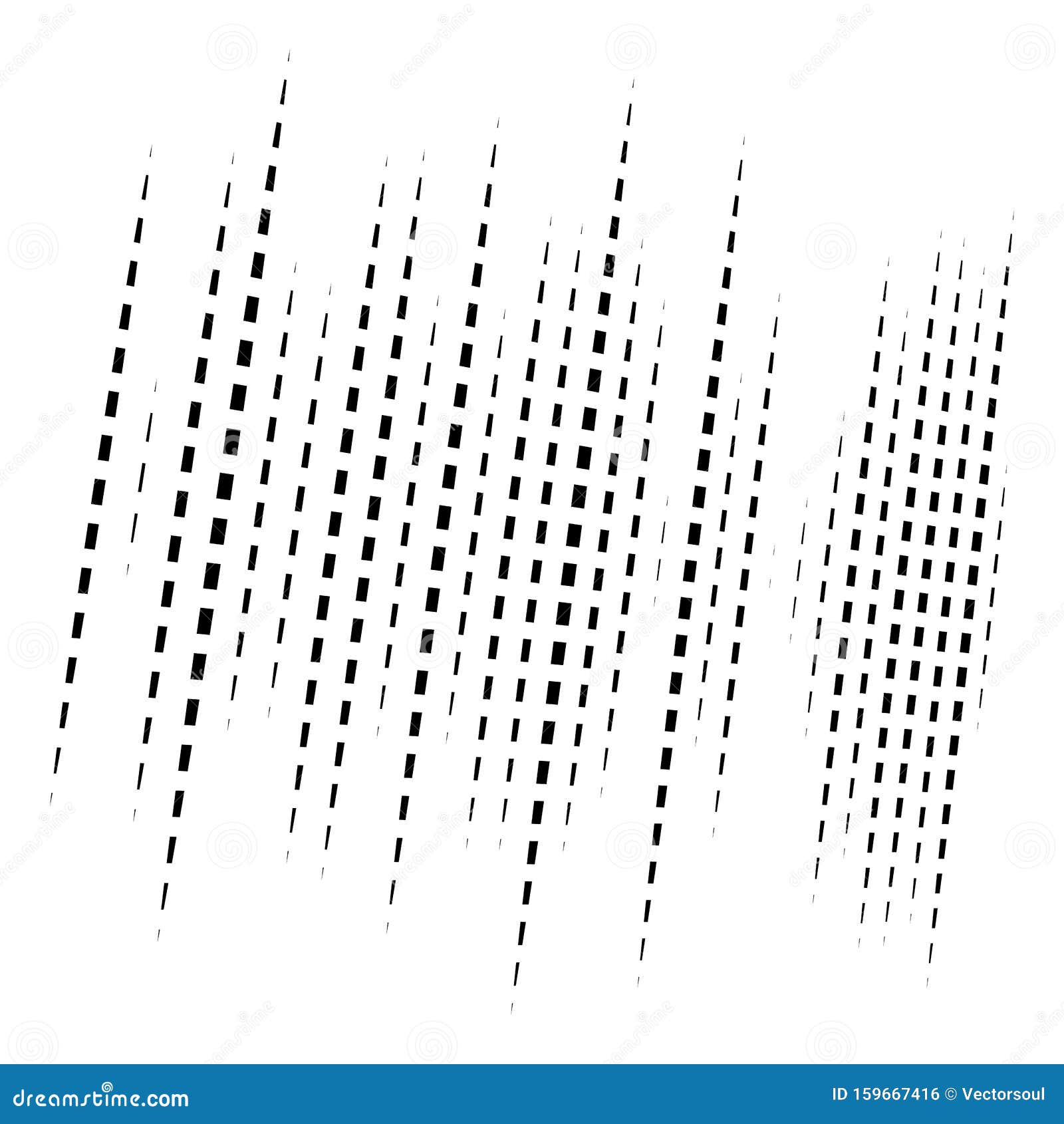 Dynamic Lines Pattern. Stripes Half-tone Element. Dashed, Segments ...