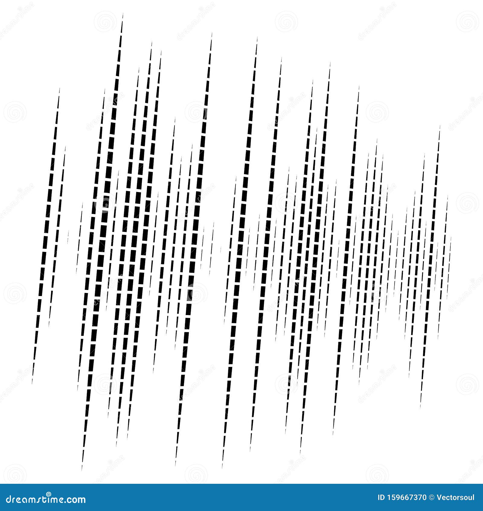 Dynamic Lines Pattern. Stripes Half-tone Element. Dashed, Segments ...