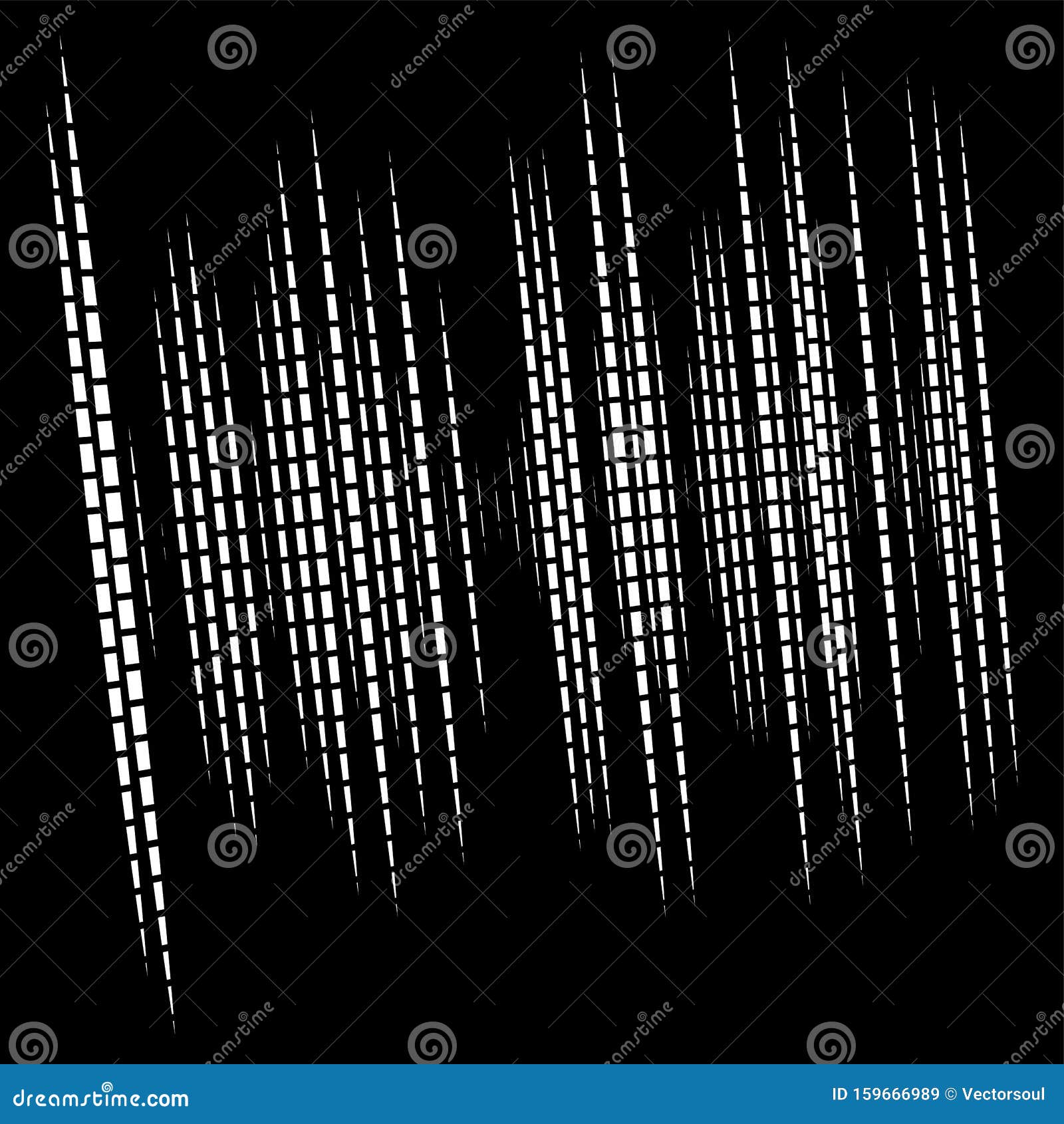 Dynamic Lines Pattern. Stripes Half-tone Element. Dashed, Segments ...