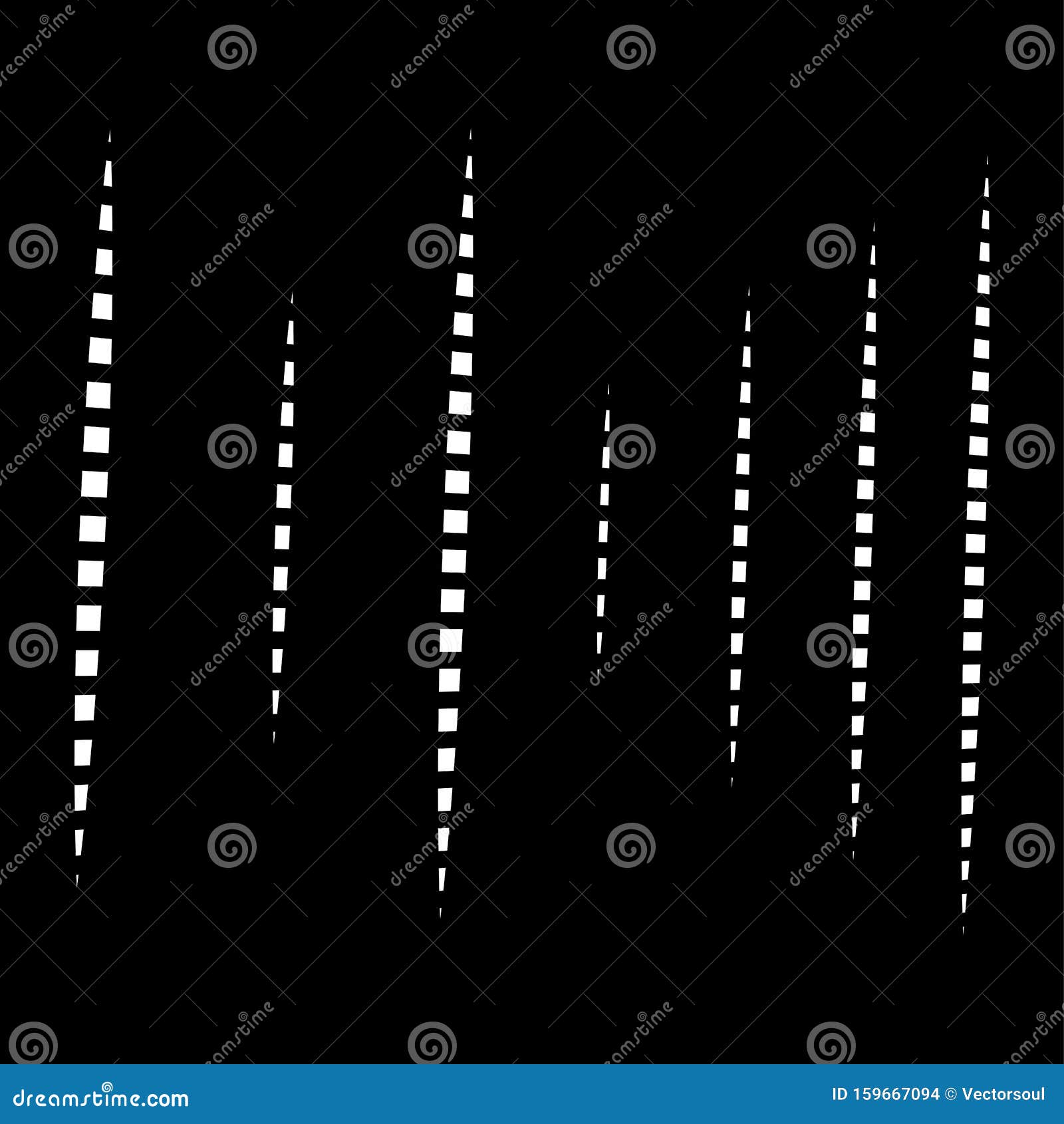 Dynamic Lines Pattern. Stripes Half-tone Element. Dashed, Segments ...