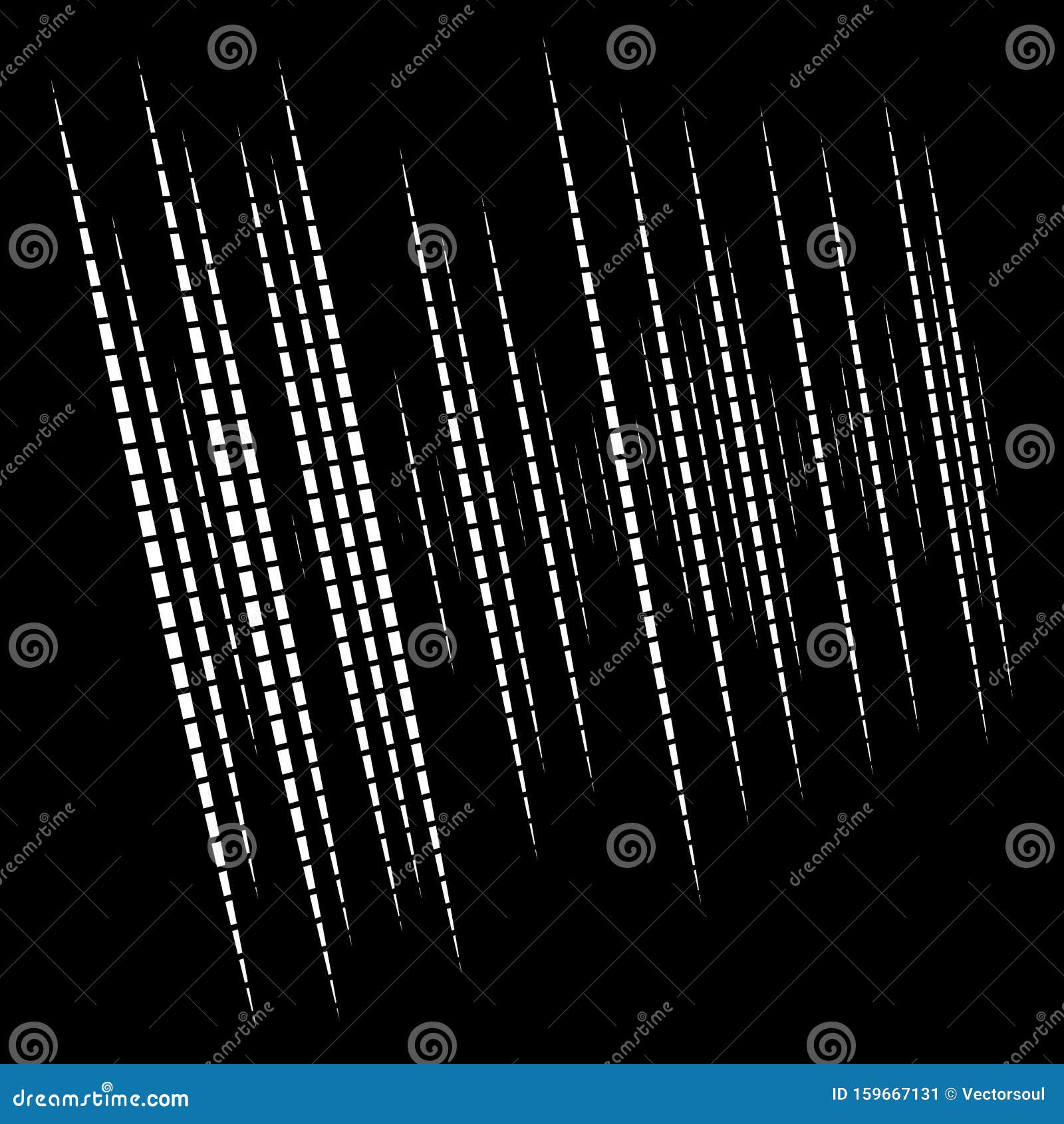 Dynamic Lines Pattern. Stripes Half-tone Element. Dashed, Segments ...