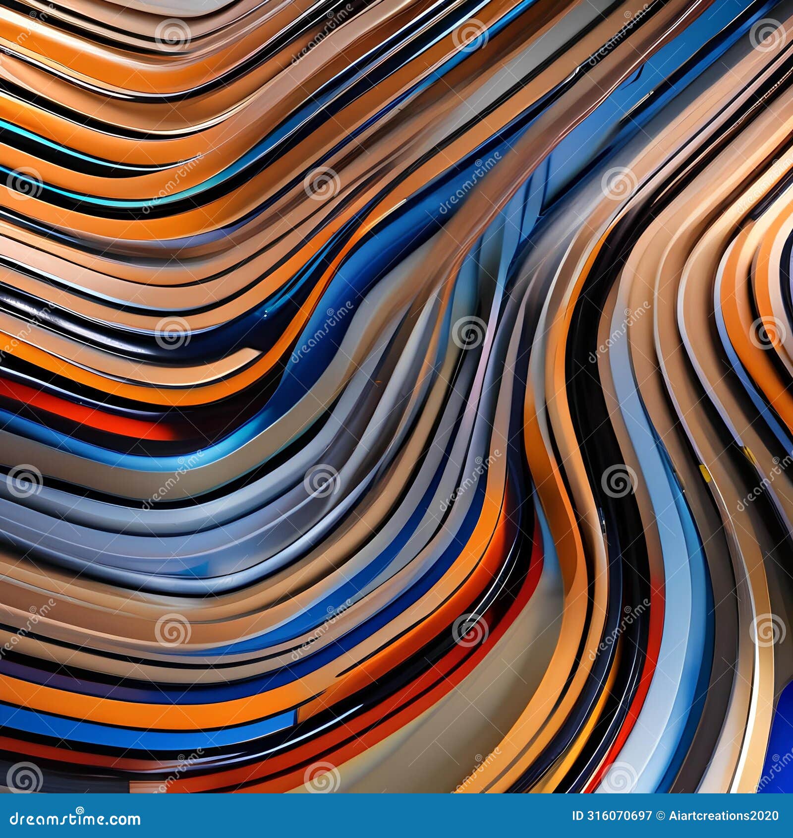 Dynamic Lines and Shapes Converging and Diverging, Creating a Sense of ...