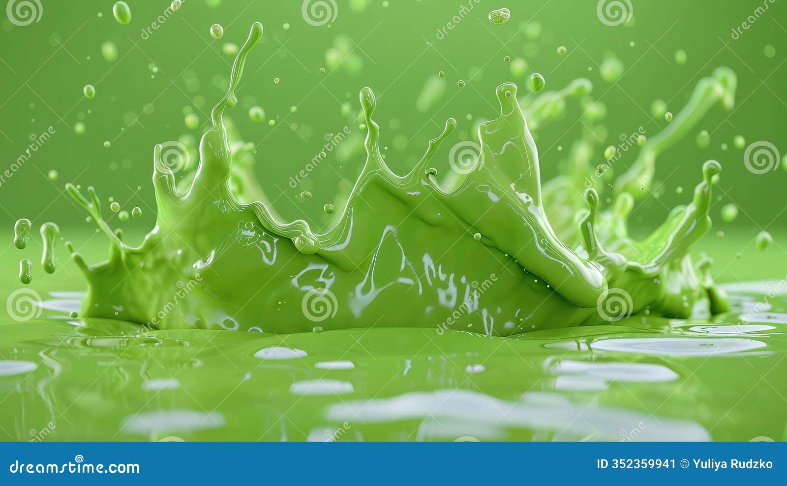 Dynamic Liquid Animation Loop on Green Screen Stock Illustration ...