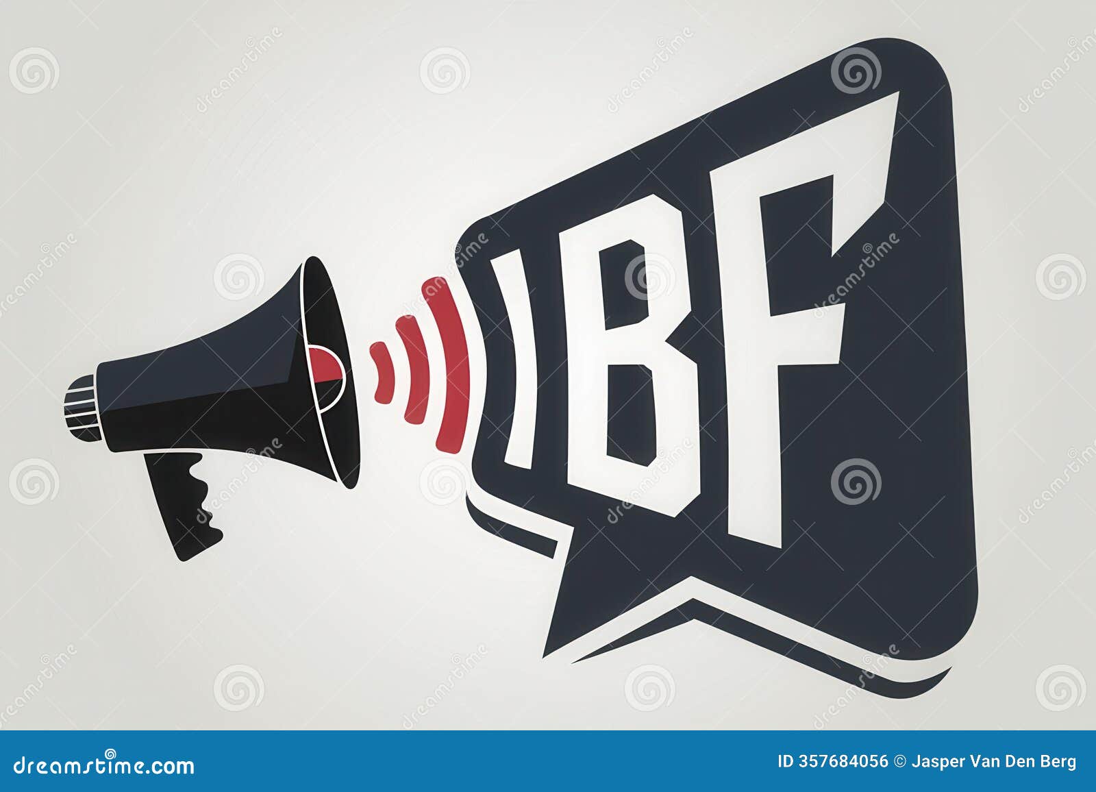 IBF Logo Megaphone Vector Illustration Marketing Promotion - Creative ...