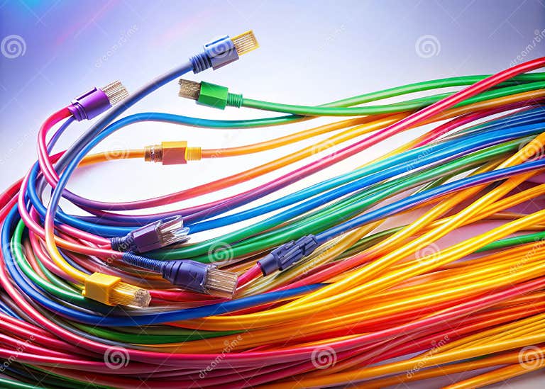 Dynamic Long Exposure Photography of Colorful Computer Cables ...