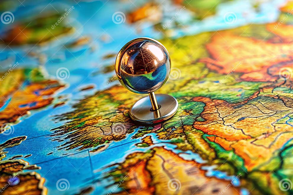 Dynamic Map Pin Double Exposure Showcase a Geographic Location with Striking Visual Effects ...