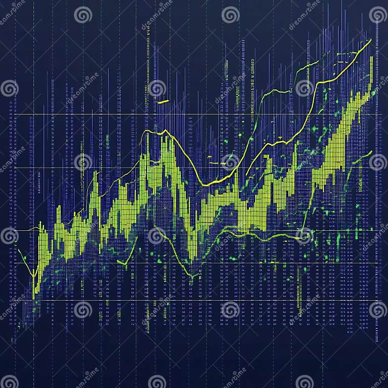 Dynamic Market Data Visualization with Upward Trending Graph Stock ...