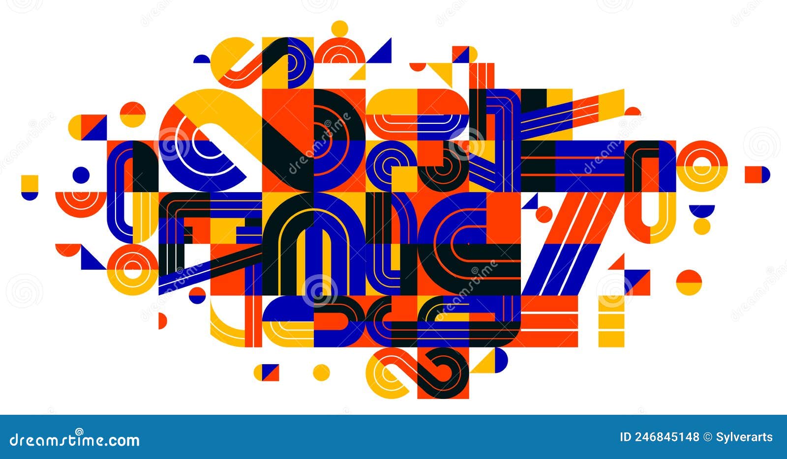 Dynamic Messy Abstract Vector Design Composition, Minimal Lined Modern ...