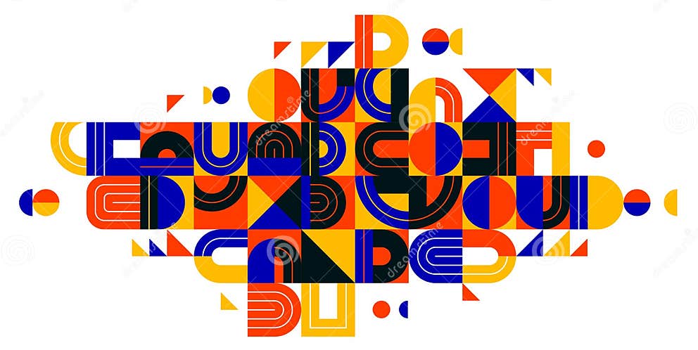 Dynamic Messy Abstract Vector Design Composition, Minimal Lined Modern ...