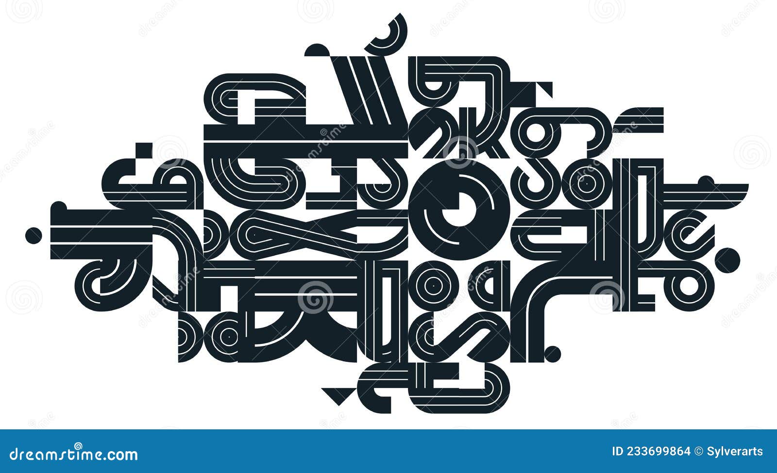 Dynamic Messy Abstract Vector Design Composition, Minimal Lined Modern ...