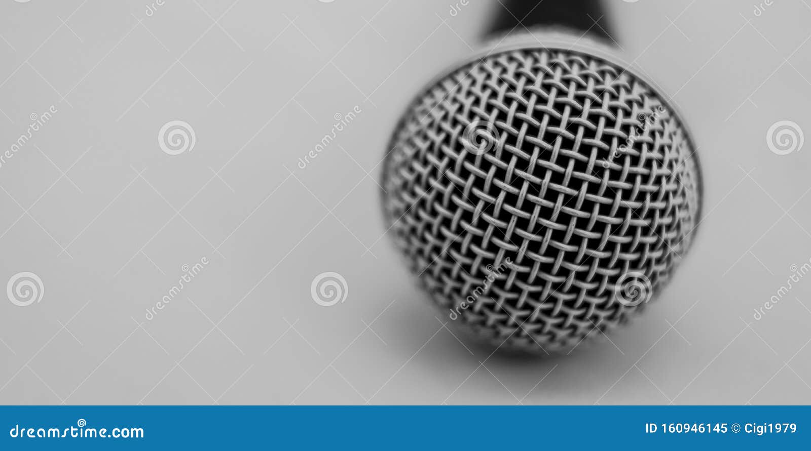 Dynamic Microphone Capsule with Protective Mesh in Detail Stock Image ...