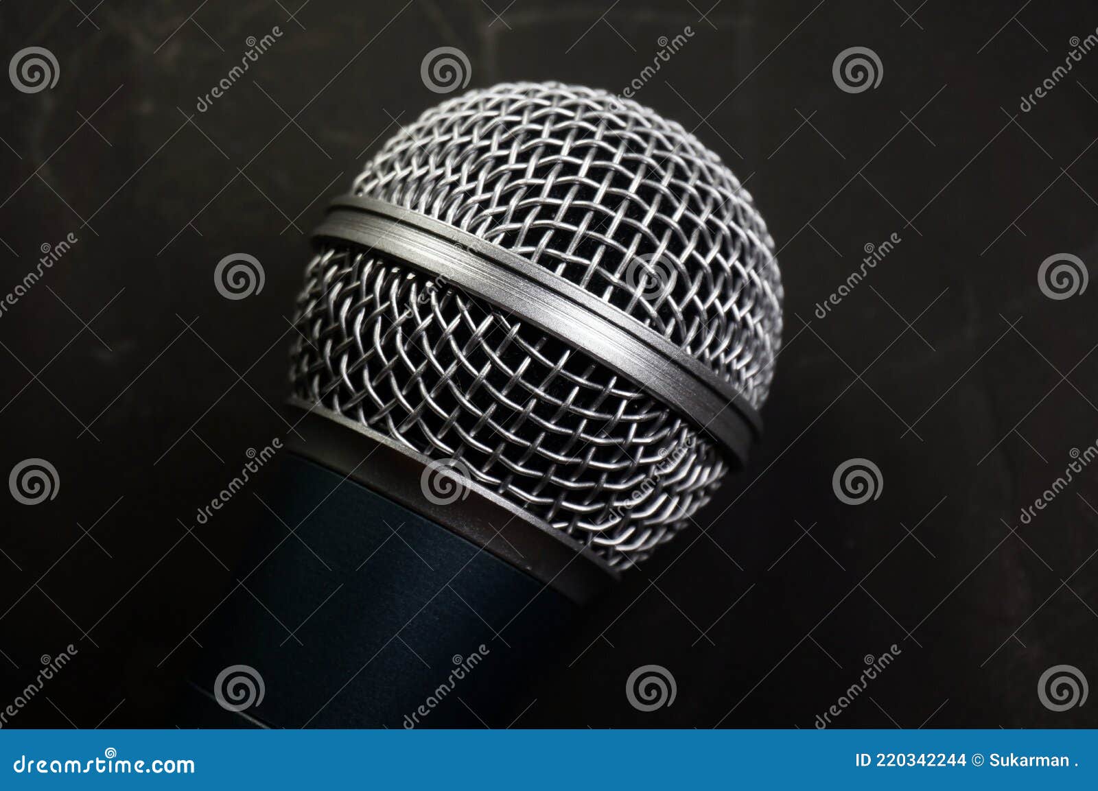 Dynamic Microphone Head with Selective Focus. Stock Photo - Image of ...
