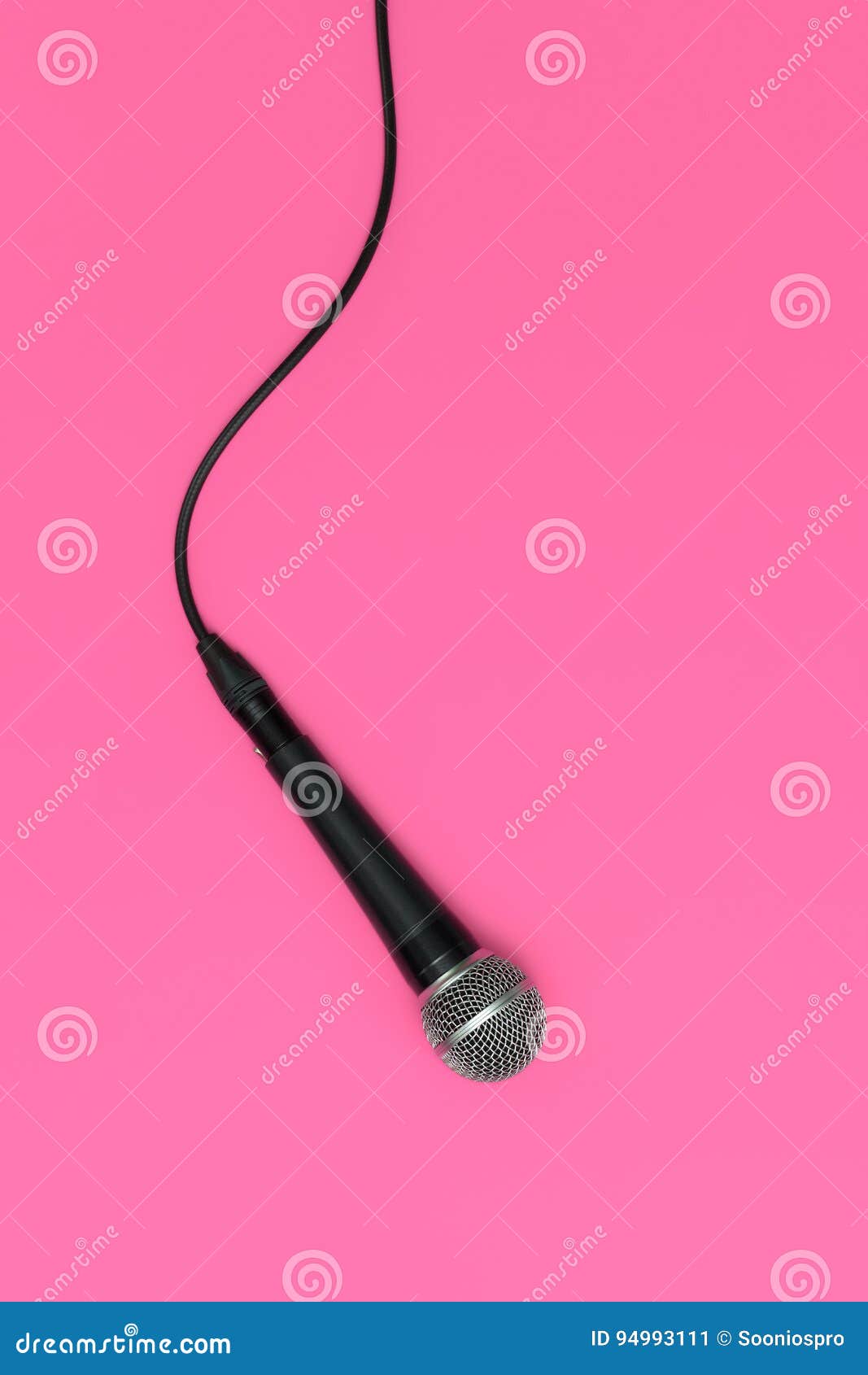 Dynamic Microphone On A Green Background Stock Photo | CartoonDealer ...
