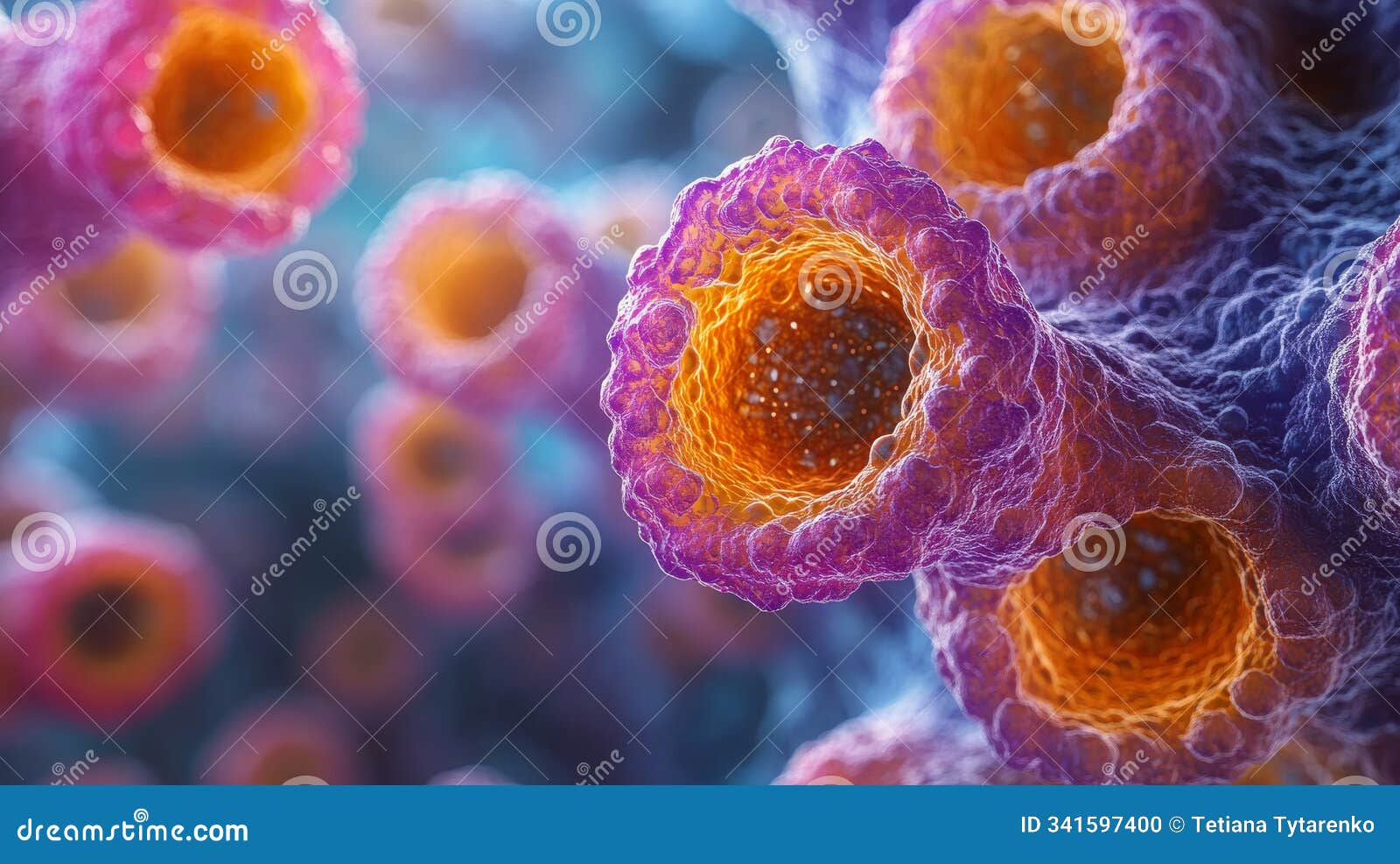 Yeast Cells Budding Depict The Asexual Reproduction Process Stock ...