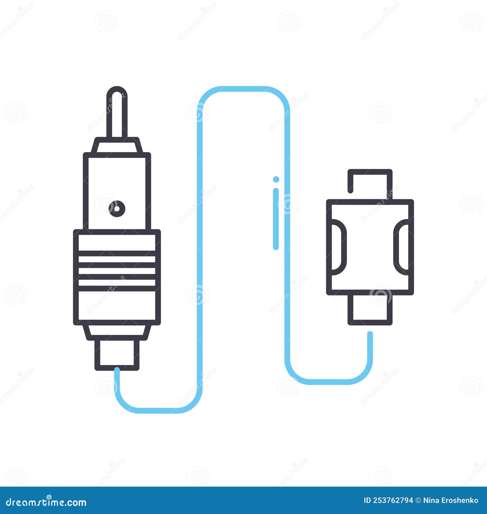 Dynamic Mircophone Line Icon, Outline Symbol, Vector Illustration ...
