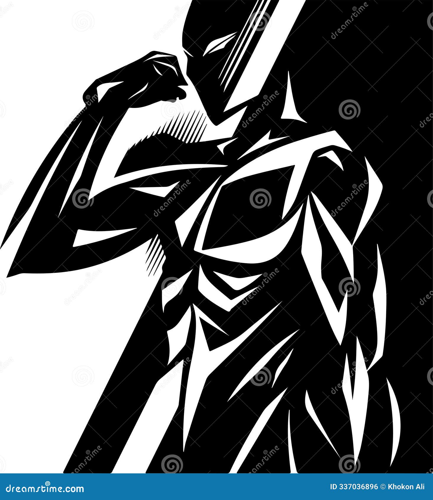 Dynamic Modern Strong Man Vector Silhouette Designs for Powerful ...