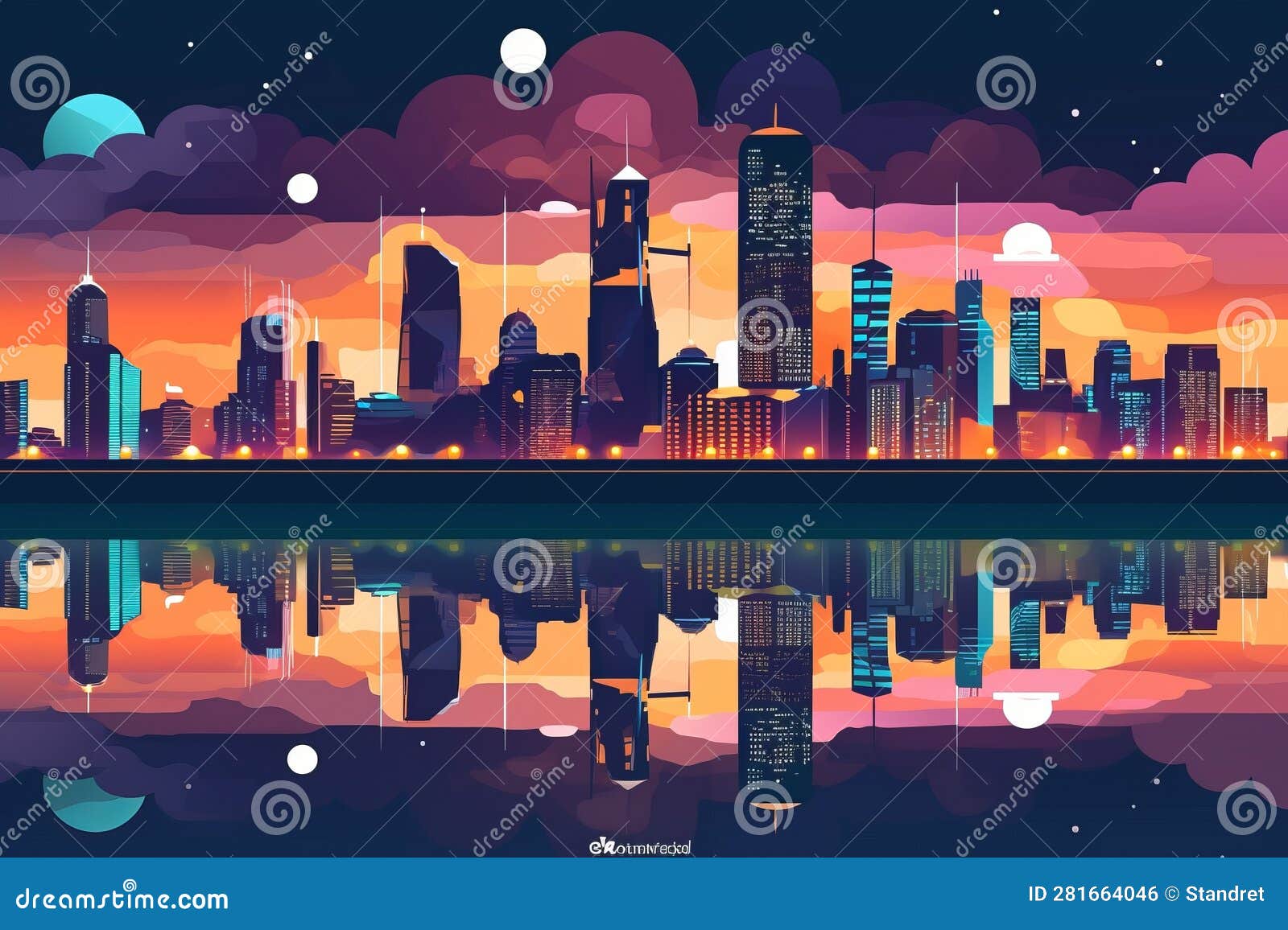 Dynamic and Modern Vector of Cityscape. Beautiful Illustration Picture ...