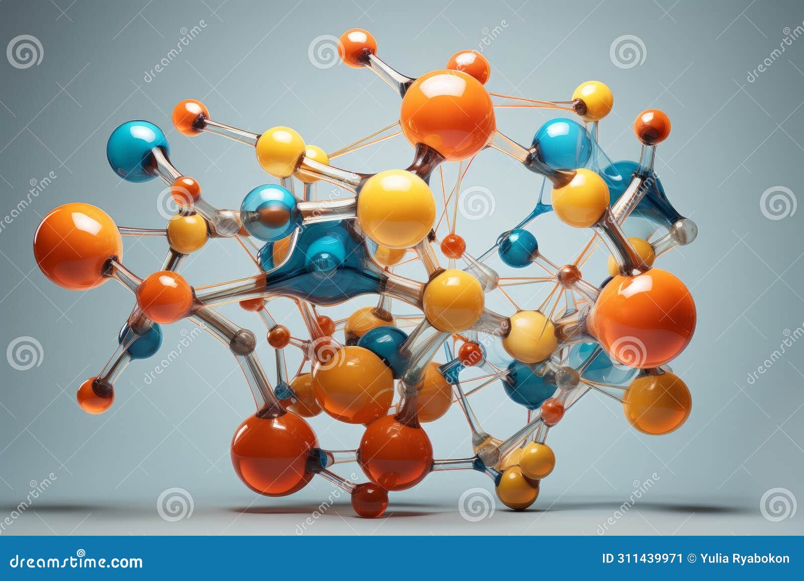 Dynamic Molecular Structure Cell Generate Ai Stock Image Image Of