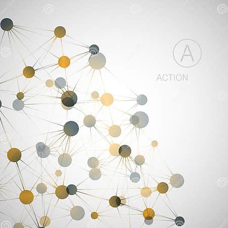 Dynamic Molecule Structure. Science and Connection Concept Stock Vector ...