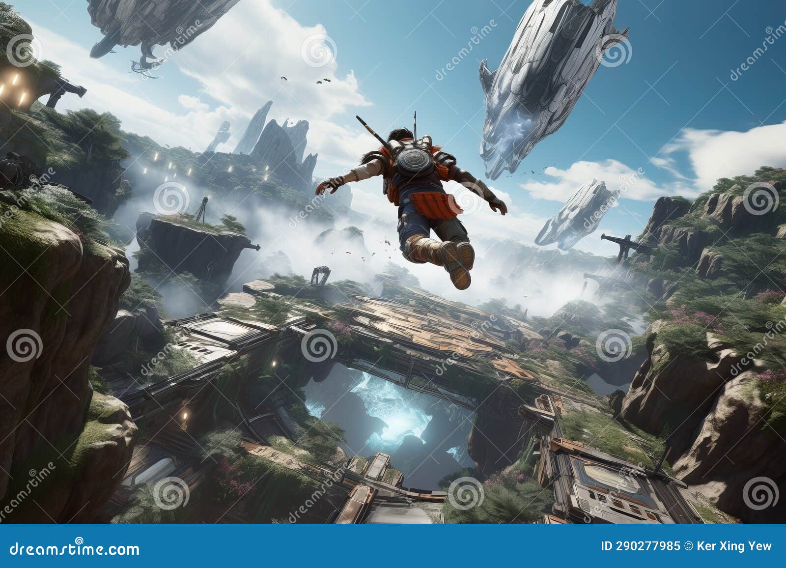 Dynamic Moment of a Player S Character Engaging in a Thrilling High ...