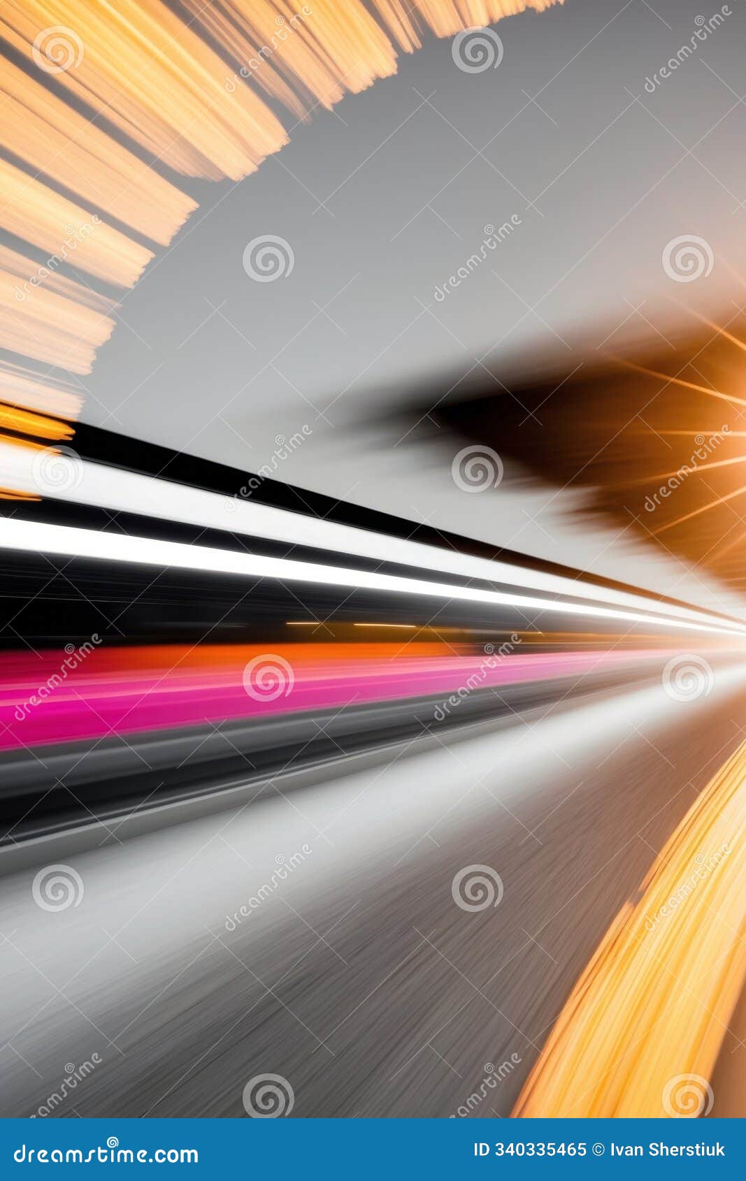 Dynamic Motion Blur with Sun-soaked Corners. Stock Image - Image of ...