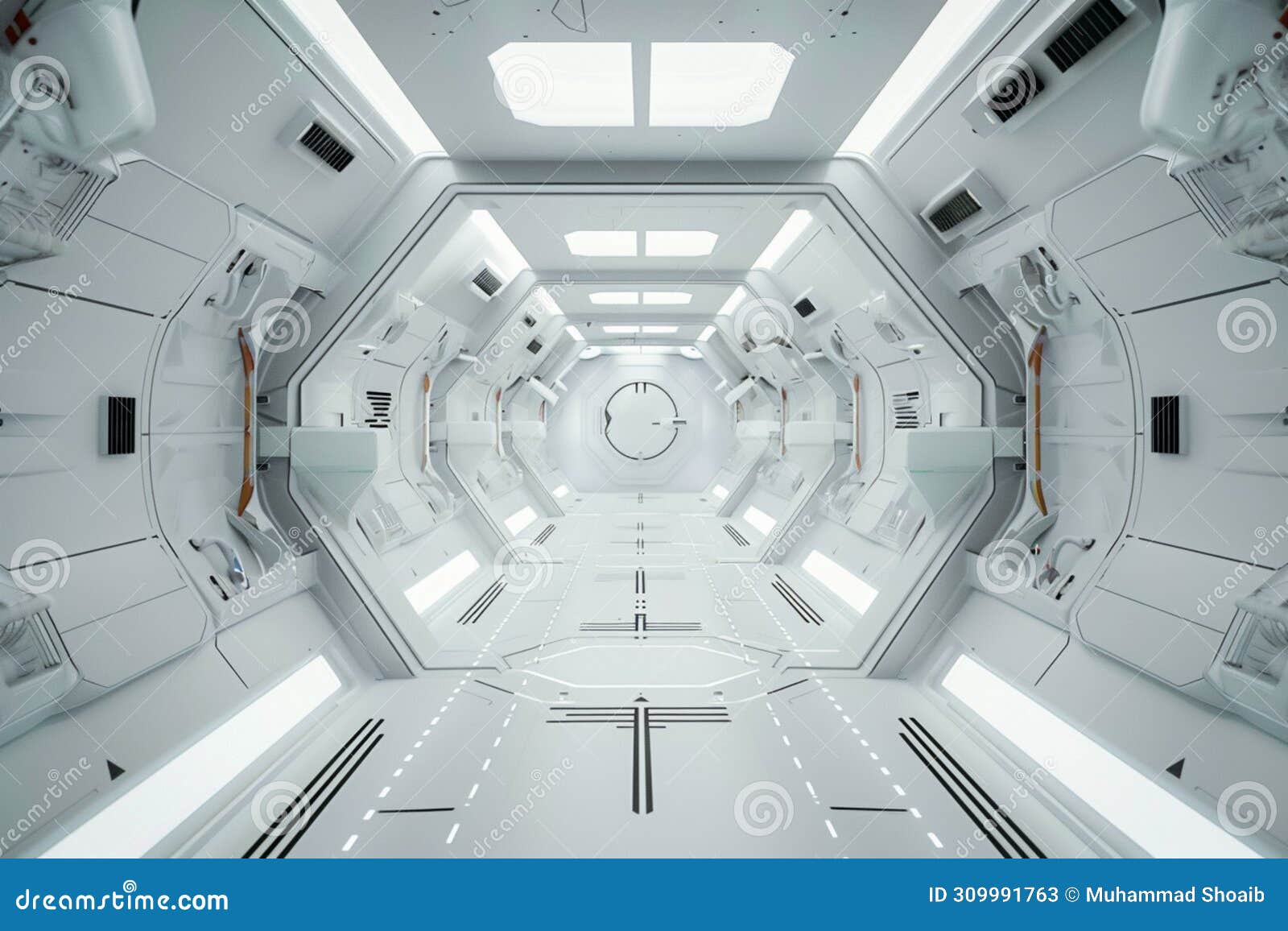Dynamic Motion Graphics Video Showcases Interior of Moving Spaceship Stock Illustration ...