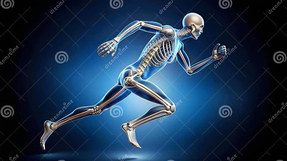 Dynamic Motion: a Skeleton S Symphony of Movement Generative AI Stock ...