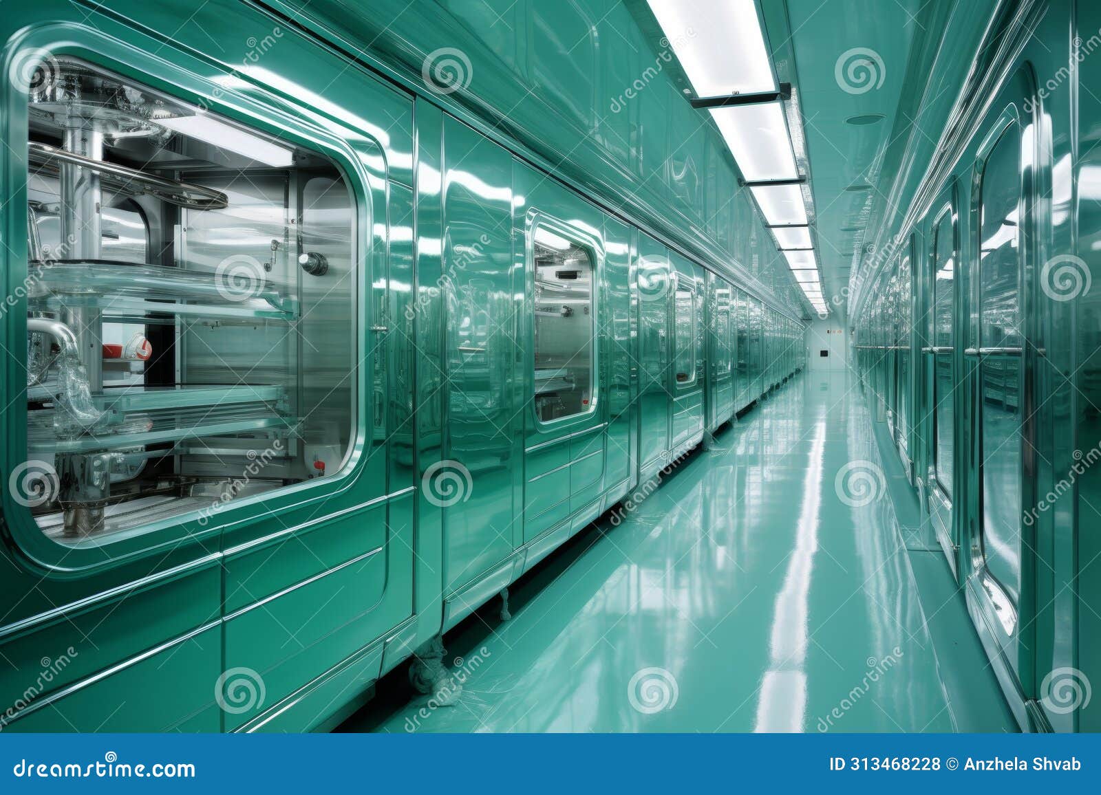 Dynamic Motion of Train Carriages in the Metro, Creating a Captivating ...