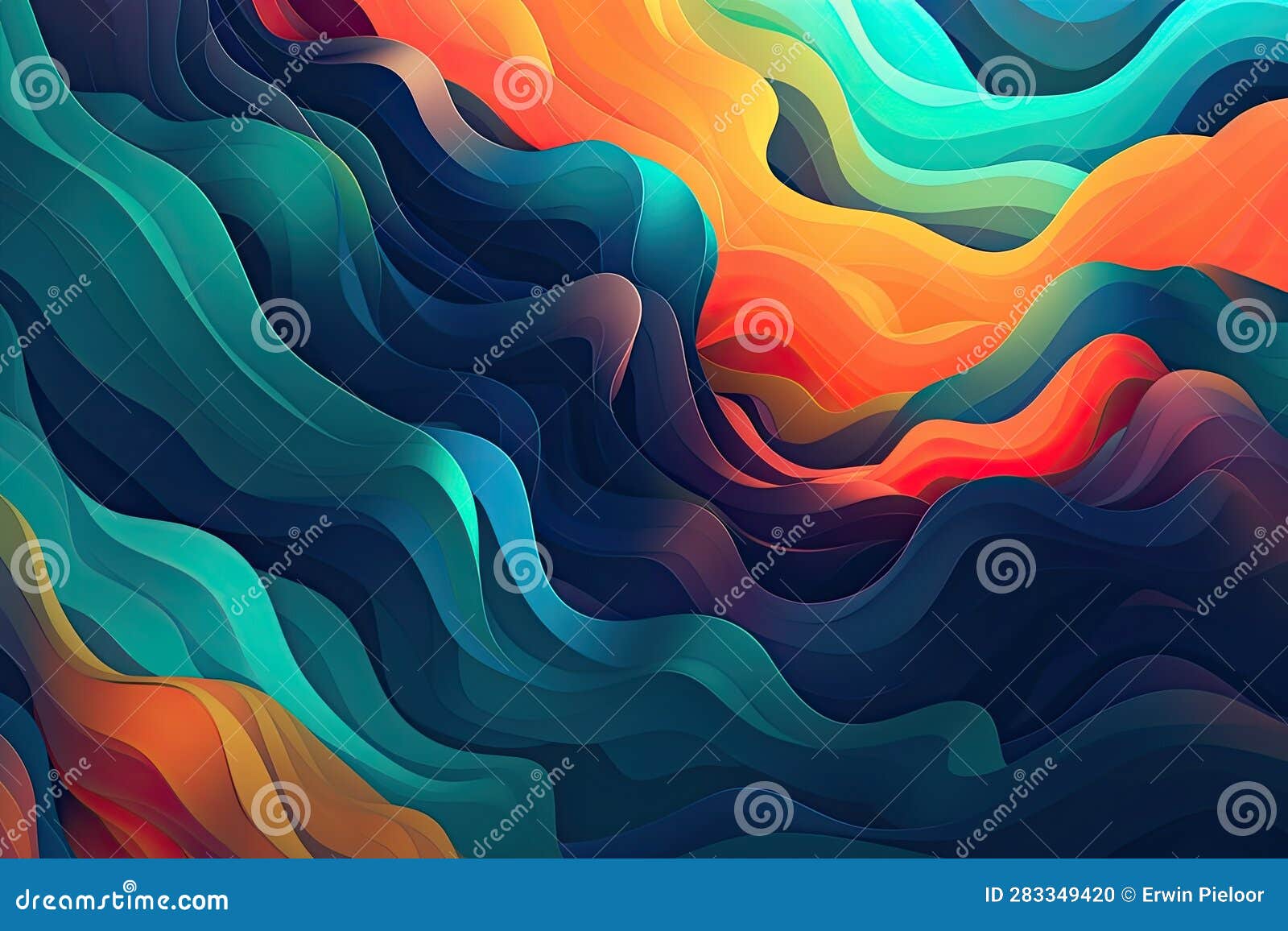 Dynamic Movement of Waves in Abstract Background Design for Your ...