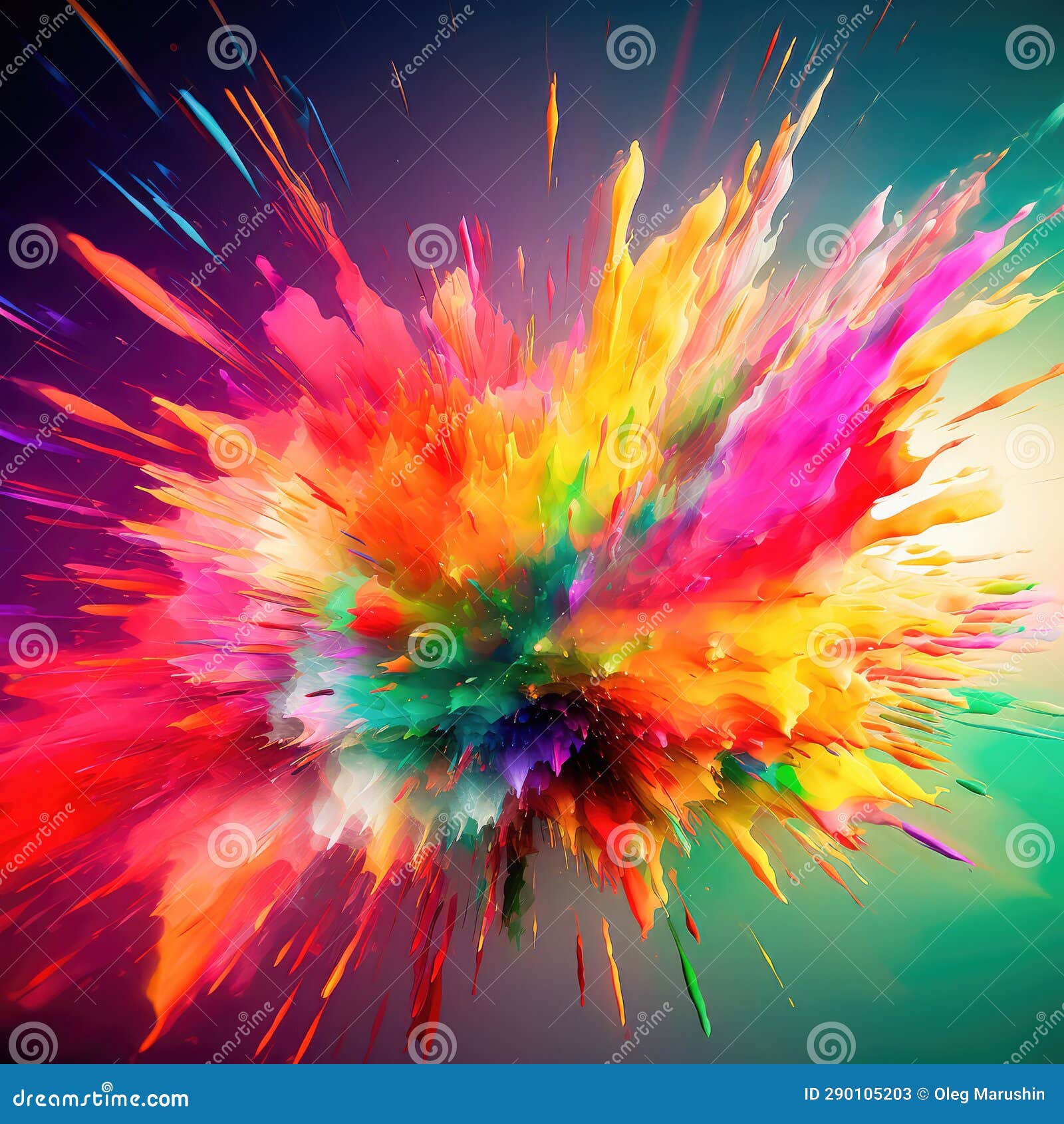 Dynamic Multicolored Explosions of Colors on an Isolated Black ...