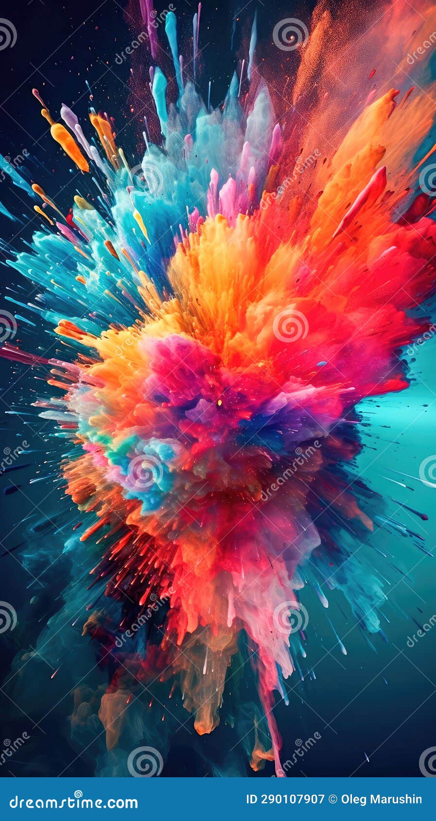 Dynamic Multicolored Explosions of Colors on an Isolated Black ...