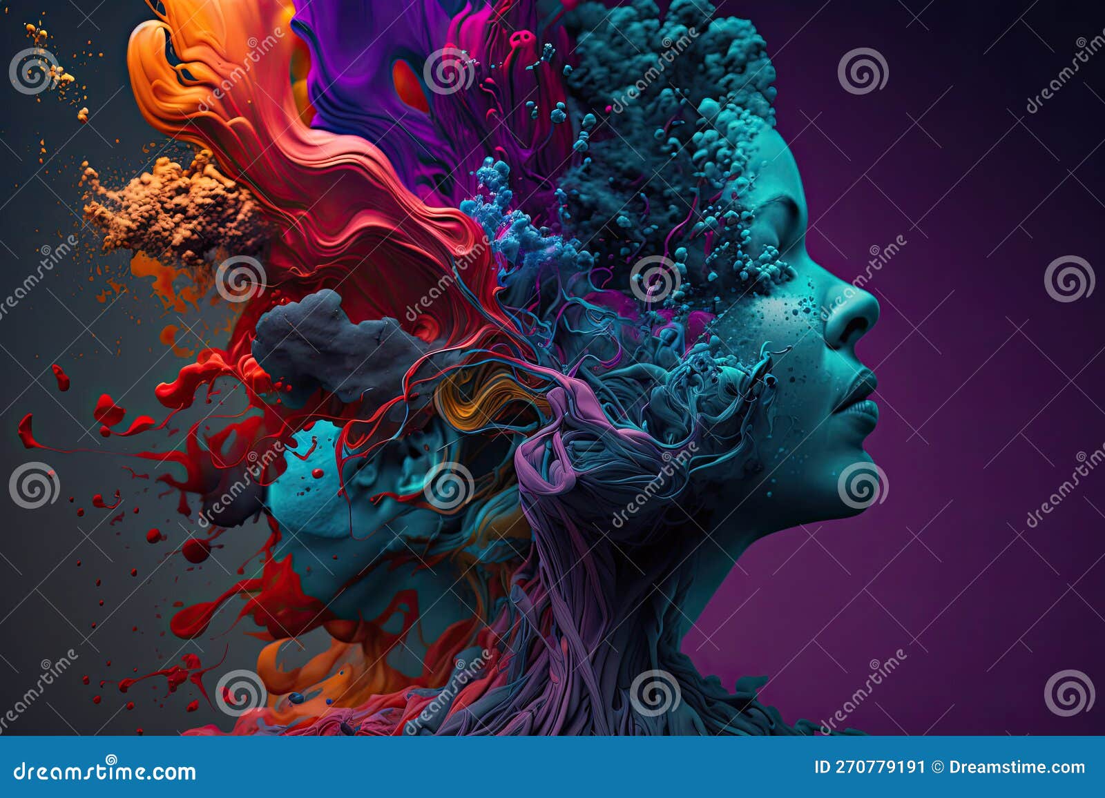 Dynamic Multicolored Ink Explosion: a Burst of Chaos and Creativity ...